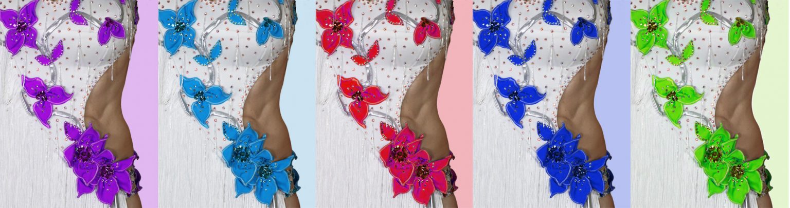 Blue Fabric Flowers Are A Beautiful Focal Point – Seams Sensational ...